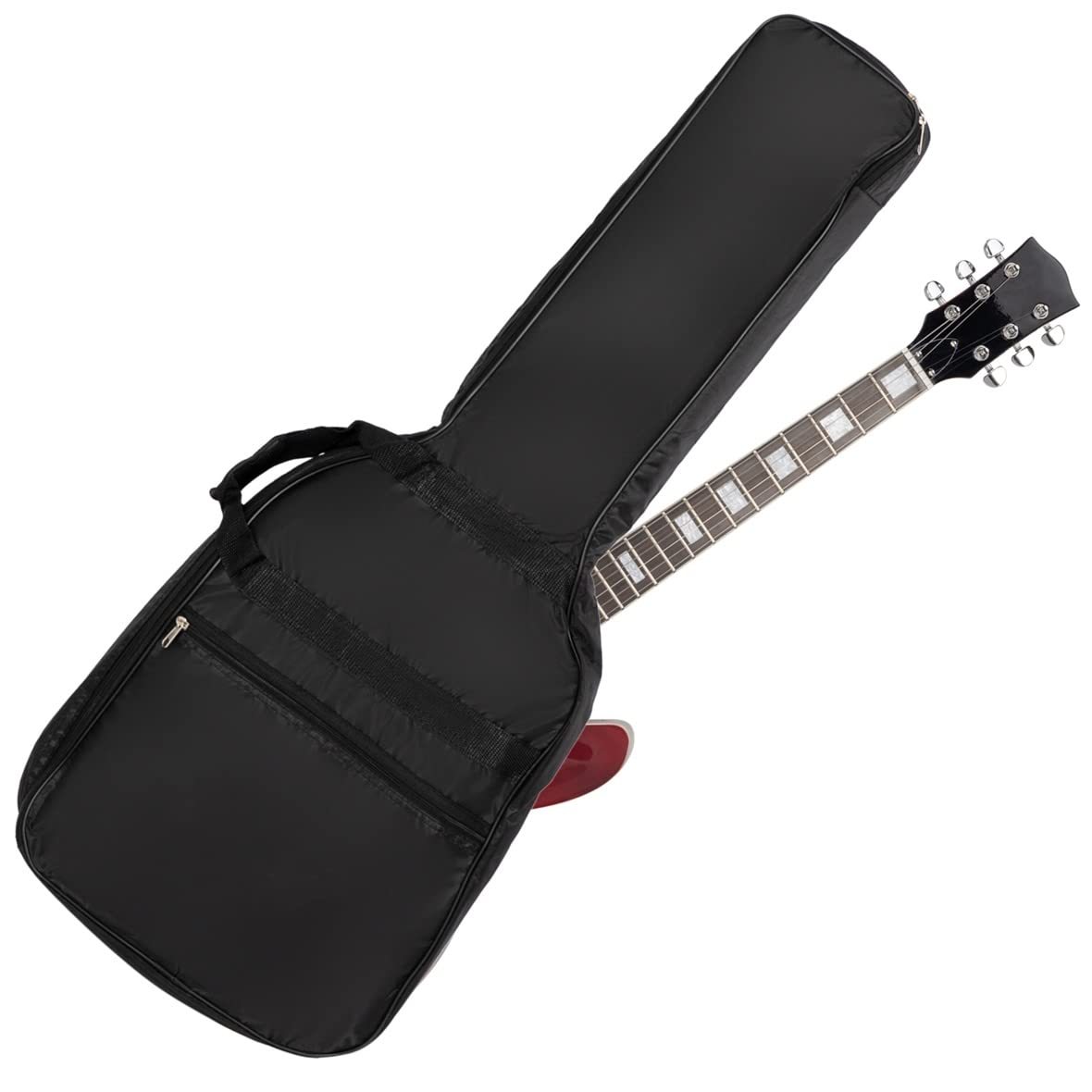 Ktaxon 6 String Electric Guitar, Semi-Hollow Body Full-Size Standard Jazz Electric Guitars Kit with Shoulder Strap, Bag, Cable, Plectrum for Beginner Professional (Wine Red)