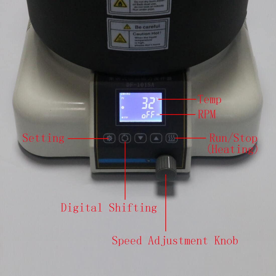 Magnetic Heating Stirrer, SHengwin 2L Lab Stirring Machine 110V Lab Thermostatic Water Bath Mixer