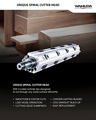 Wahuda Tools 13" Spiral Cutterhead Planer with 4-sided carbide Tips (Two Speed-New)