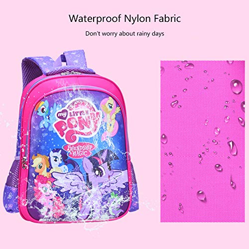 MY L. Pony Backpacks Bookbag Cute Pony Princess Style School Book Waterproof Multi Storey Bags