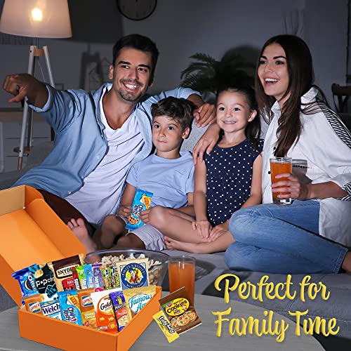 Snack Box Care Package (120 Count) Variety Snacks Gift Box - College Students,Back to school Military, Work or Home - Chips Cookies & Candy! Sweet Choice