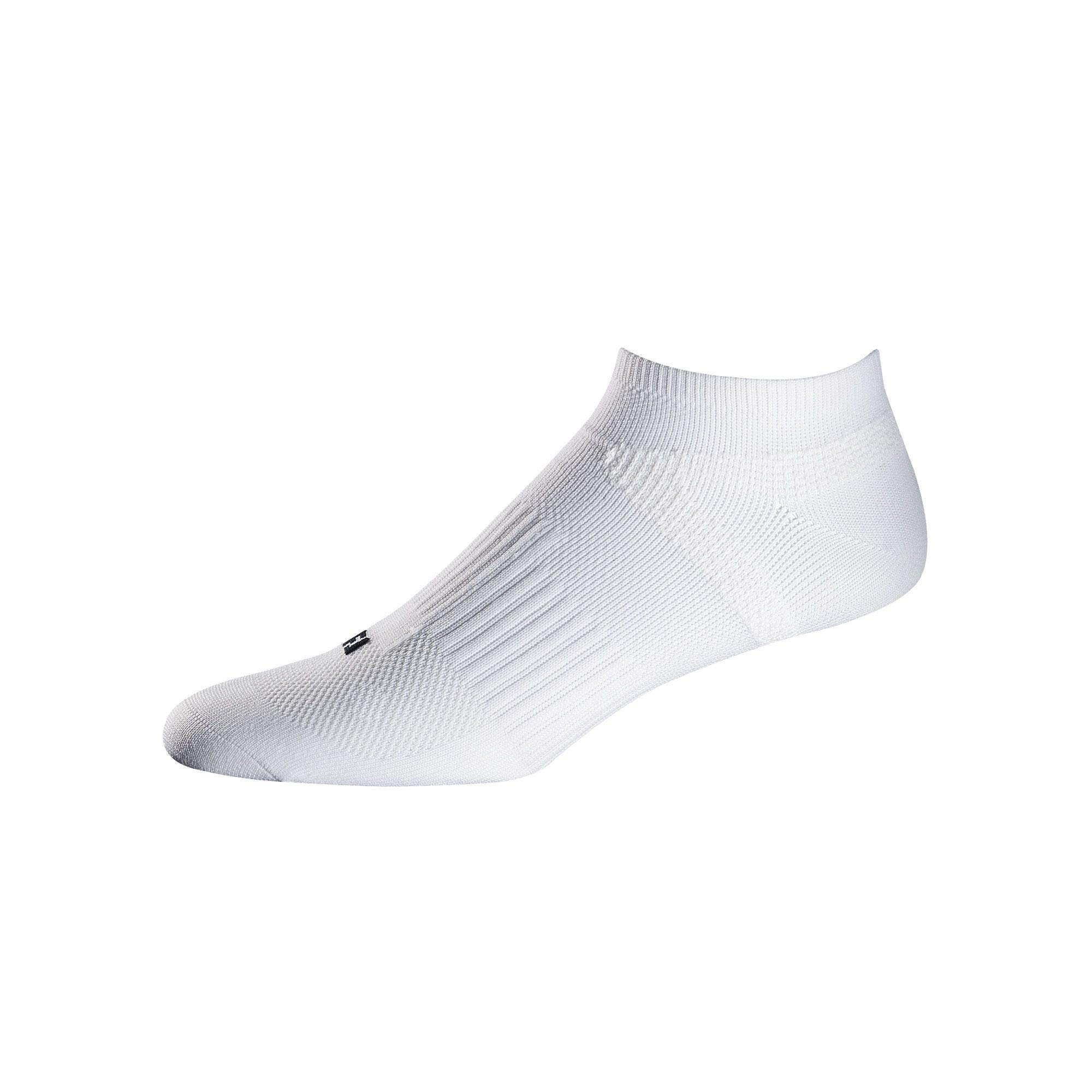 FootJoy Men's FJ Tour Compression Low Cut Socks, White, Fits Shoe Size 7-12