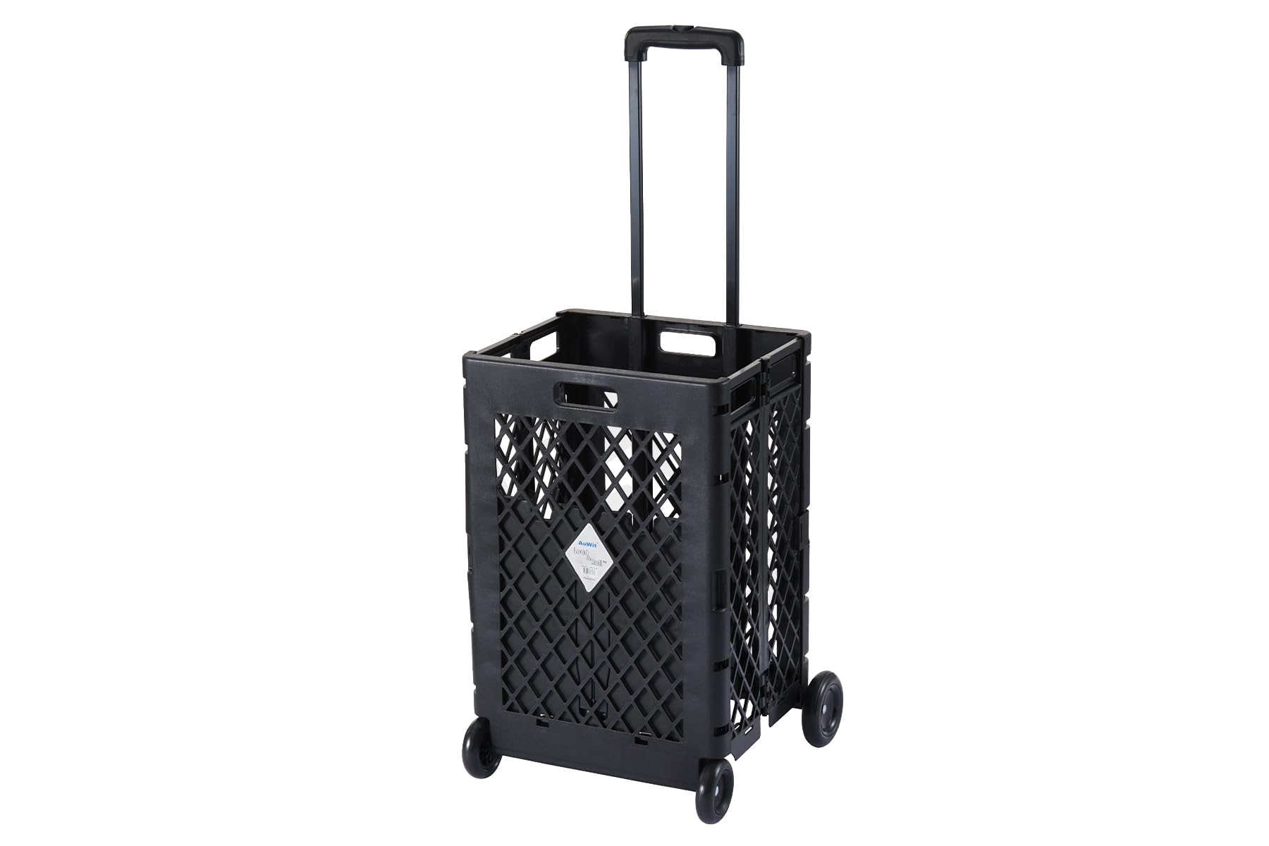 Foldable Portable Shopping Cart with Wheels -Rolling Utility Cart/Folding Dolly - 55/80Lbs Capacity-Large