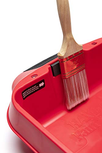 Handy Paint Tray, Deep-Well Design Holds Up to a Gallon of Paint or Stain, Sturdy Handles on Both Ends, Integrated Magnetic Brush Holder