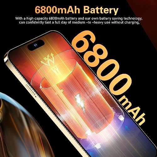 xixaomiro i14Pro 2023 Unlocked 5G Android Cell Phone 8GB + 512GB 1TB Expandable 6.7 "FHD 90Hz Display Screen 6800mAh Battery Mobile Phone 13 MP/48MP Camera Dual Sim Card (Blue)