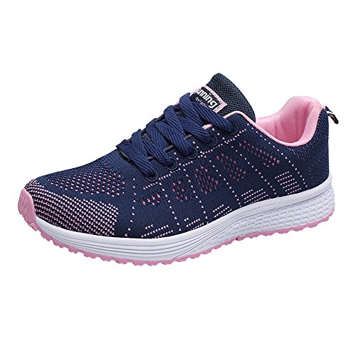 Walking Shoes for Women Women's Slip On Walking Shoes - Lightweight Breathable Mesh Casual SneakersB390 Dark Blue