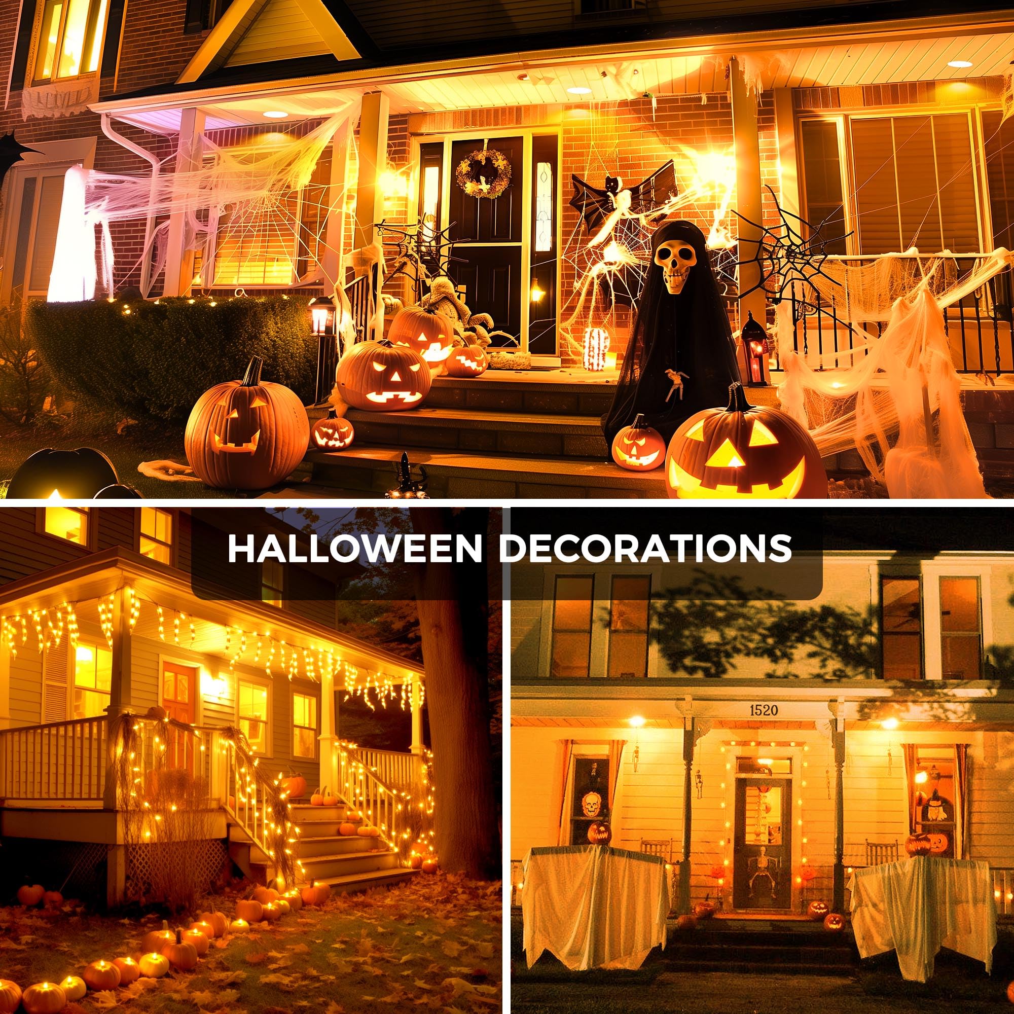LED Par38 Flood Orange Light Bulb - 150W Equivalent Halloween Flood Lighting, 15W E26 Base Orange LED Lights, for Halloween Party Decoration, Porch, Home Lighting, Holiday Lighting Outdoor, 2 Pack