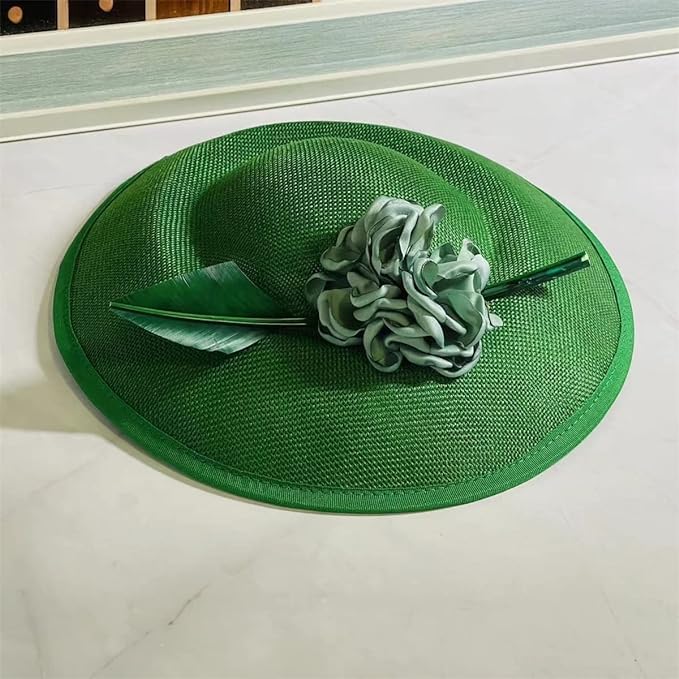 L'ouve Fascinator Hat for Women 1920s Tea Party Kentucky Derby Fascinator Hat Pillbox Hat Peacock Feather Fascinator for Cocktail Green
