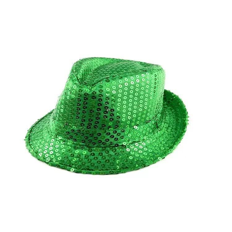 GHEOR St Patrick's Day Flashing Fedora Hat Irish Paddy's Day Fancy Cap