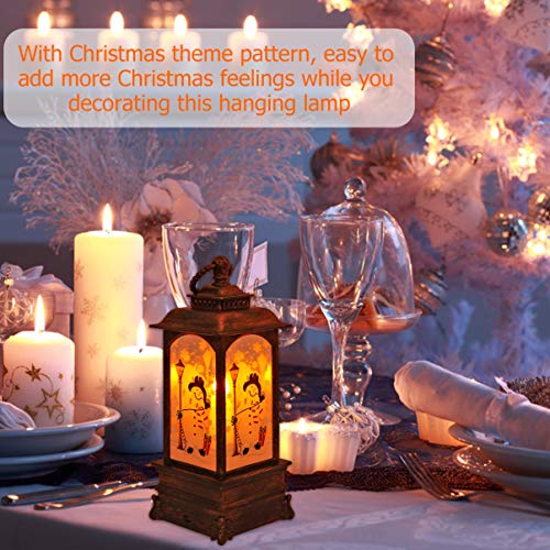 Veemoon Christmas Lanterns Light Lighted Christmas, Fall Snow Globe Lantern, Thanksgiving Candle Light Lamp Snow Globe for Fall Harvest Day Home Fall Decor Gift Xmas Wind Light