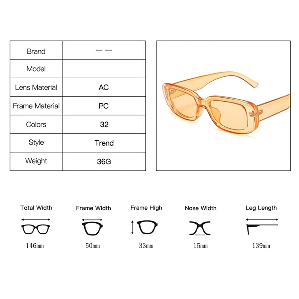 ENTHYI Rectangle Sunglasses for Women Retro 90s Sunglasses Small Narrow Square Frame UV400 Protection (Sand green + beige)