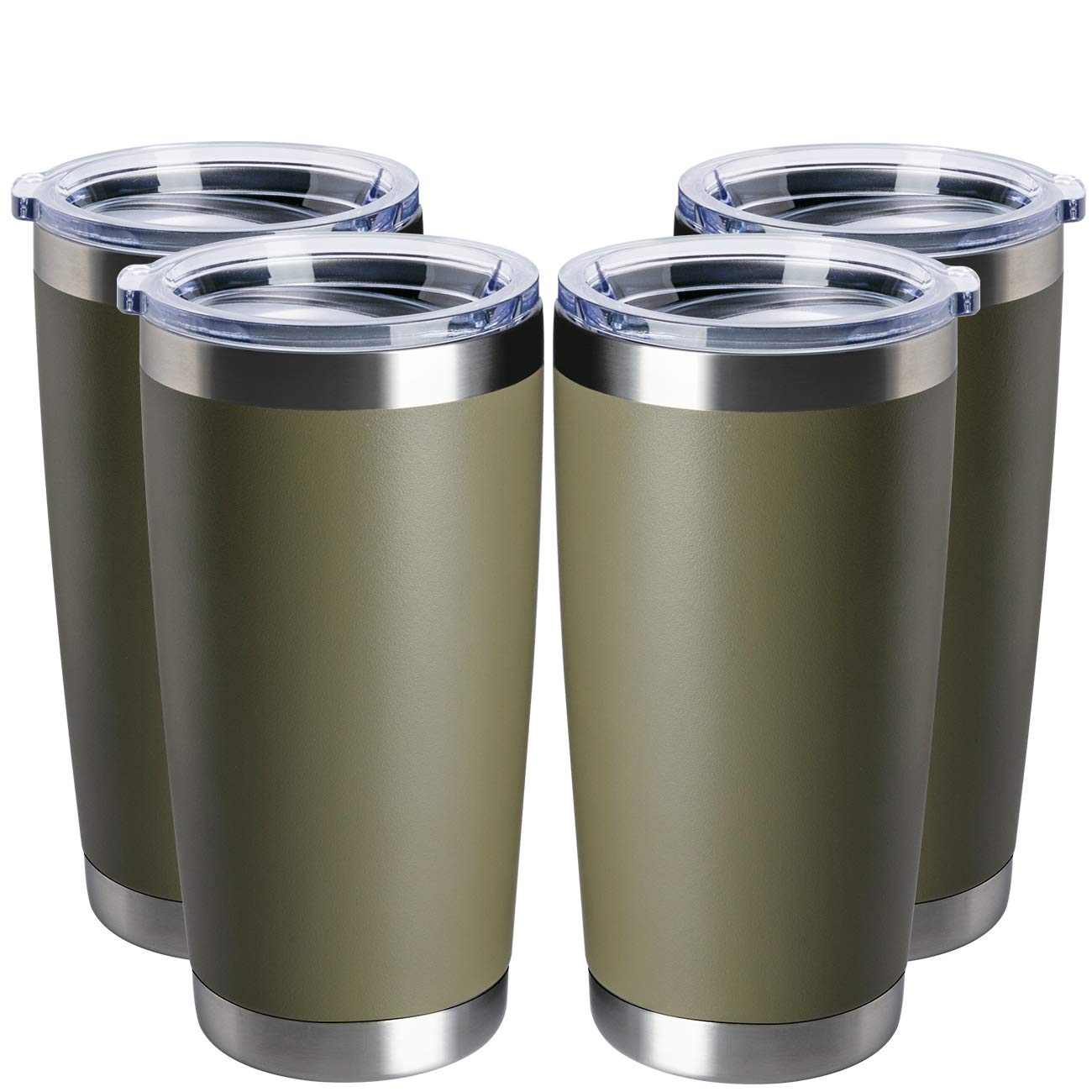 TDYDDYU 8 pack 20 OZ Double Wall Stainless Steel Vacuum Insulated Tumbler Coffee Travel Mug With Lid, Durable Powder Coated Insulated Coffee Cup for Cold & Hot Drinks (Combine colors, 8 pack)
