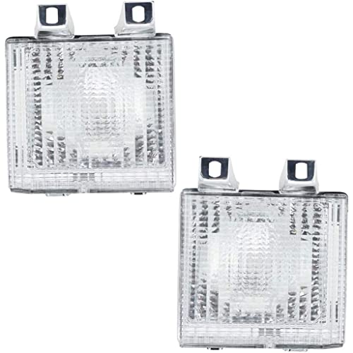 For 1983 84 85 86 87 1988 Chevy Blazer Pair Park/Signal Lights Driver and Passenger Side Unit w/quad headlamps GM2520110 GM2521110 - replaces 918045 918046