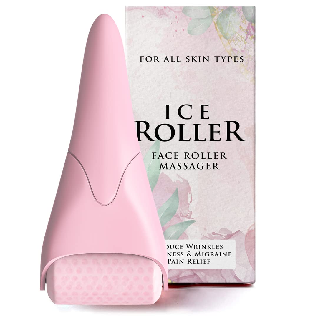 Ice Roller For Face | Ice Roller, Face Roller, Ice Face Roller | Face Ice Roller, Face Roller Skin Care | Facial Roller, Ice Roller For Face & Eye Puffiness Relief | Facial Ice Eye Roller (Pink)