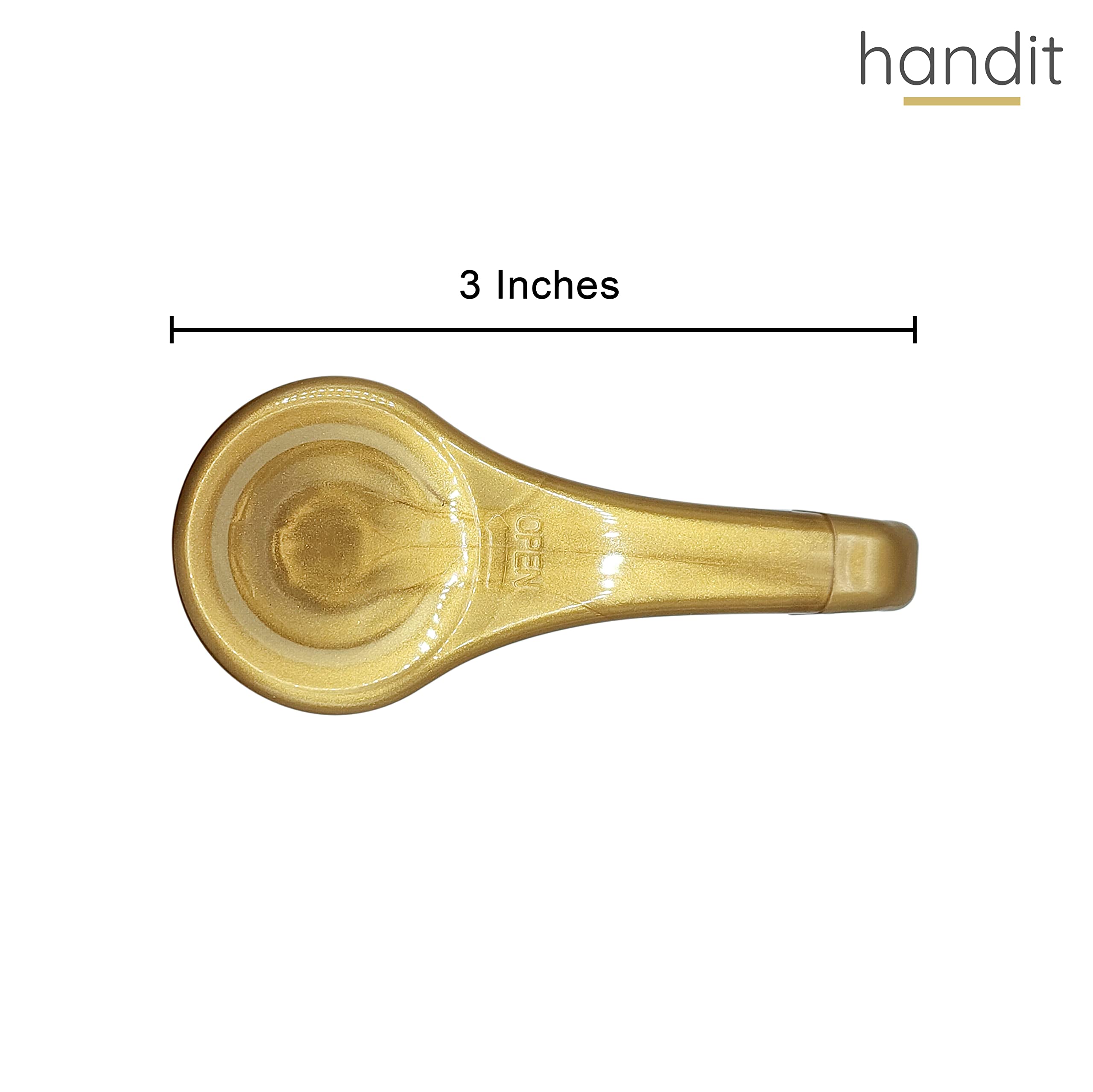 HANDIT - Gold Coffee Syrup Commercial Beverage Dispenser Pumps | Fits Liter 750ml / 25-4oz Syrups Torani, DaVinci, Jordan's Skinny (Monin 33.8oz Plastic Bottles) (6 Pack)