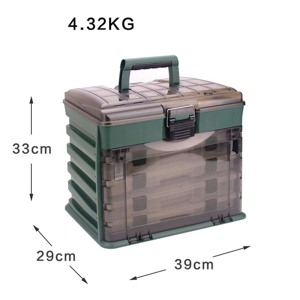 JKUYWX Portable Sea Fishing Bait Box Multi-Layer Fish Lures Organizer Box Durable Lure Storage Case 5 Layers Plastic Case Organizer New