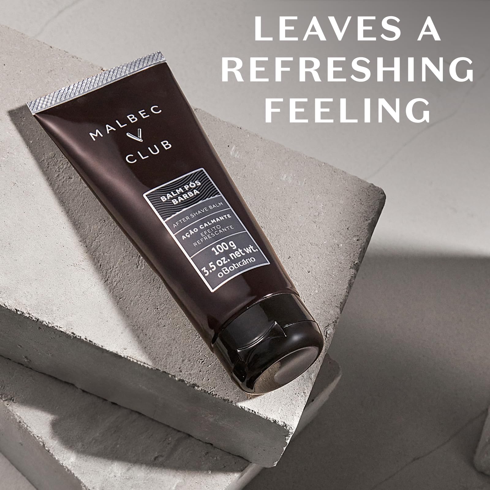 Malbec Club Sensitive After Shave Balm for Men, Hydrating with Aloe Vera Extract to Soothes Razor Burn & Irritation, Lightly Scented, 3.5 Ounce