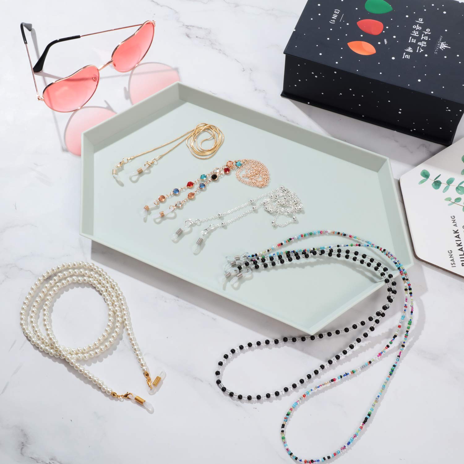 Frienda 10 Pieces Eye Glass Chains for Women Beaded Eyeglasses Strap Eye Glasses Holders Around Neck Eyeglasses String Holder Glasses Necklace Glasses Cord Lanyard Gift, 10 Styles