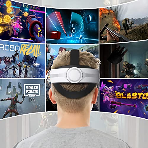 Head Strap with Battery Pack for Oculus Quest 2, APZDY 5000mAh Fast Charging VR Power,Lightweight with Adjustable Elite Strap for Enhanced Comfort and Playtime in VR, Accessories for Meta Quest2
