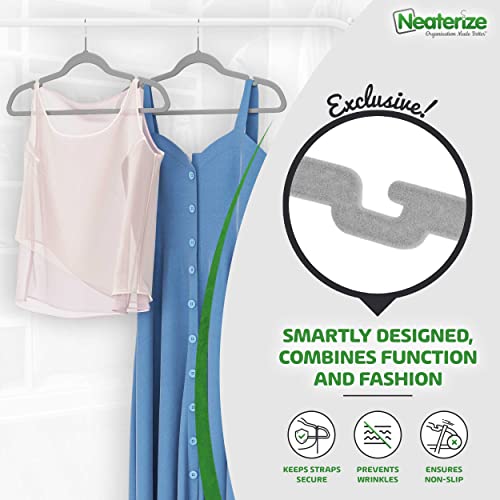 Velvet Hangers 60 Pack Grey β Heavy Duty Velvet Clothes Hangers - Non Slip Felt Coat and Suit Hangers for Closet - Lightweight Thin Space Saving Ganchos para Colgar Ropa
