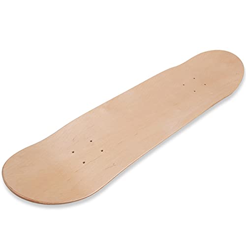 FastUU Skateboard Deck, Eco-Friendly Maple Wood Skateboard Double-Warped Skateboard Deck Concave Board Accessory, with Clear Wood Texture, for Skate Scooter
