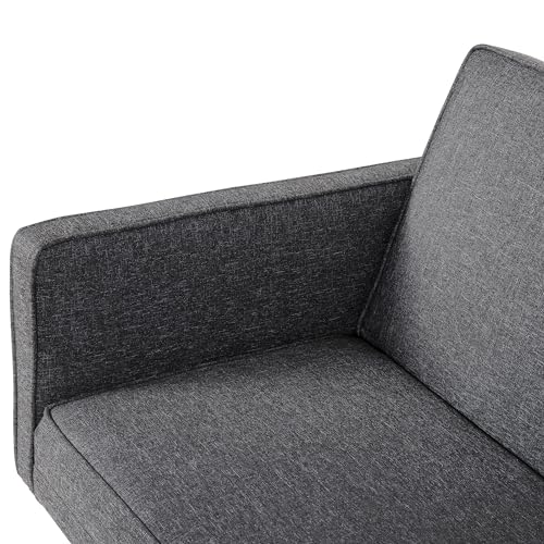 LCOZPG L-Shaped Sectional Sofa, Large, Black