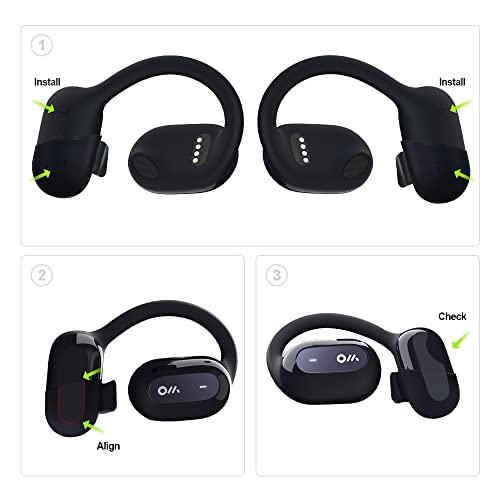 Oladance Ear Supporters for Oladance Open Ear Headphones, More Secure Fit and Anti Fall-Off, 3 Pairs Ear Support Accessories for Open Wearable Stereo (Blue/Orange/White)