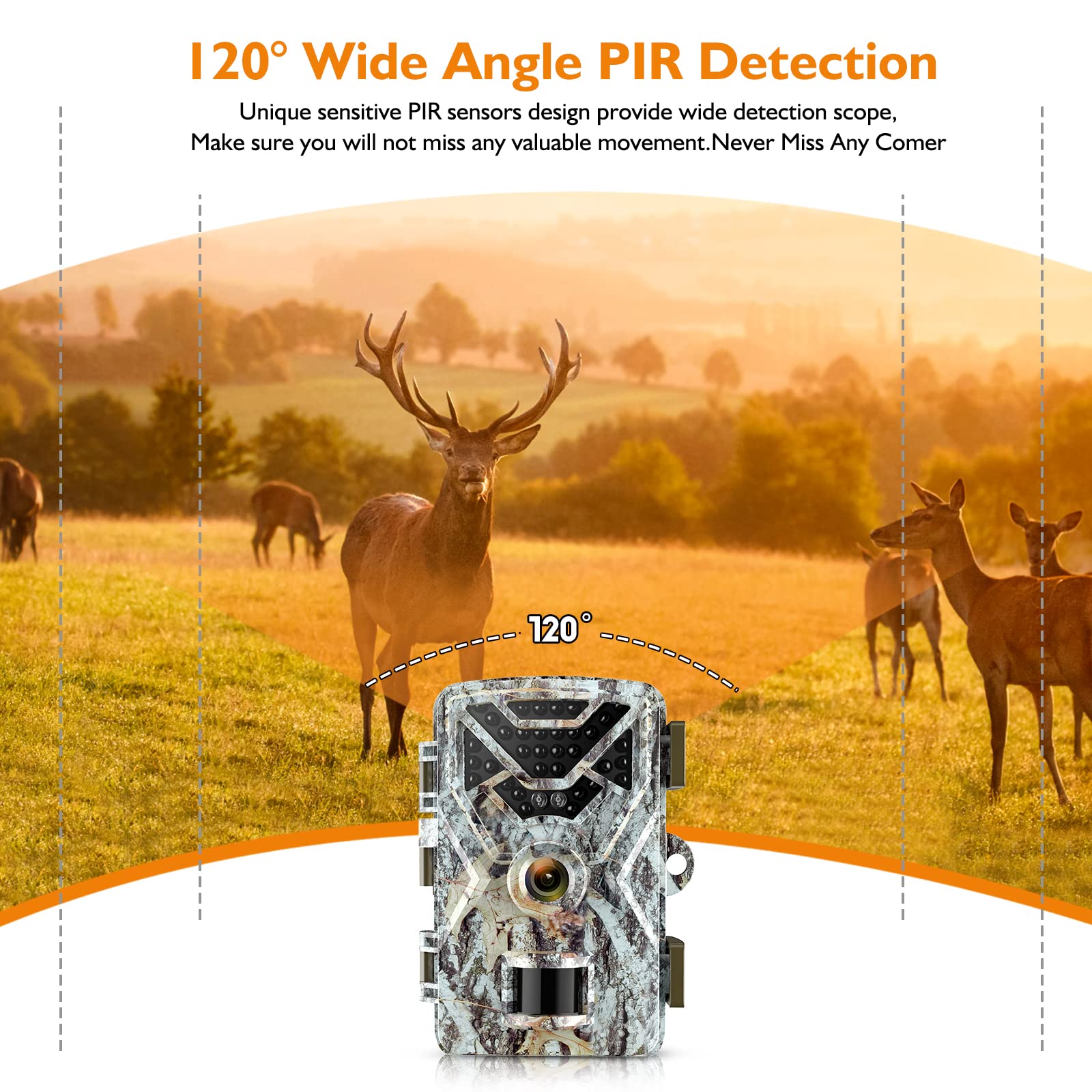 Hawkray Trail Camera 30MP 2K,Game Camera with Wide-Angle Motion Latest Sensor View 0.2s Trigger Speed 8 Batteries and 32GB SD Card 2'' HD TFT Screen Waterproof Cam for Wildlife Monitoring