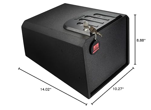 GunVault MultiVault Quick Access Large Gun Safe with Illuminated No-Eyes Digital Keypad, Auto Slide-Out Drawer and LED Illumination (4 Pistol Capacity)