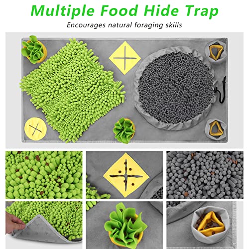 Snuffle Mat for Dogs, 37.8'' X 18.9'' Sniffing Mat Dog Feeding Mat for S/M/L Dogs, Slow Feeder Interactive Dog Puzzle Toys for Slow Eating and Stress Relief