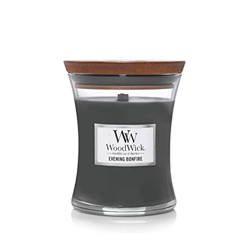 WoodWick Evening Bonfire Medium Hourglass Candle, 9.7 oz. & Sand & Driftwood Medium Hourglass Candle, 9.7 oz.
