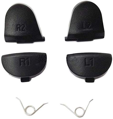 for Sony Playstation 4 PS4 for Dualshock 4 L1 R1 L2 R2 Trigger Springs Buttons + 2 Joystick Thumb Sticks + 2 Joystick Silicone Caps + 2 Springs + 1 Screwdriver + 1 Set Silicone Conductive Rubber Pads