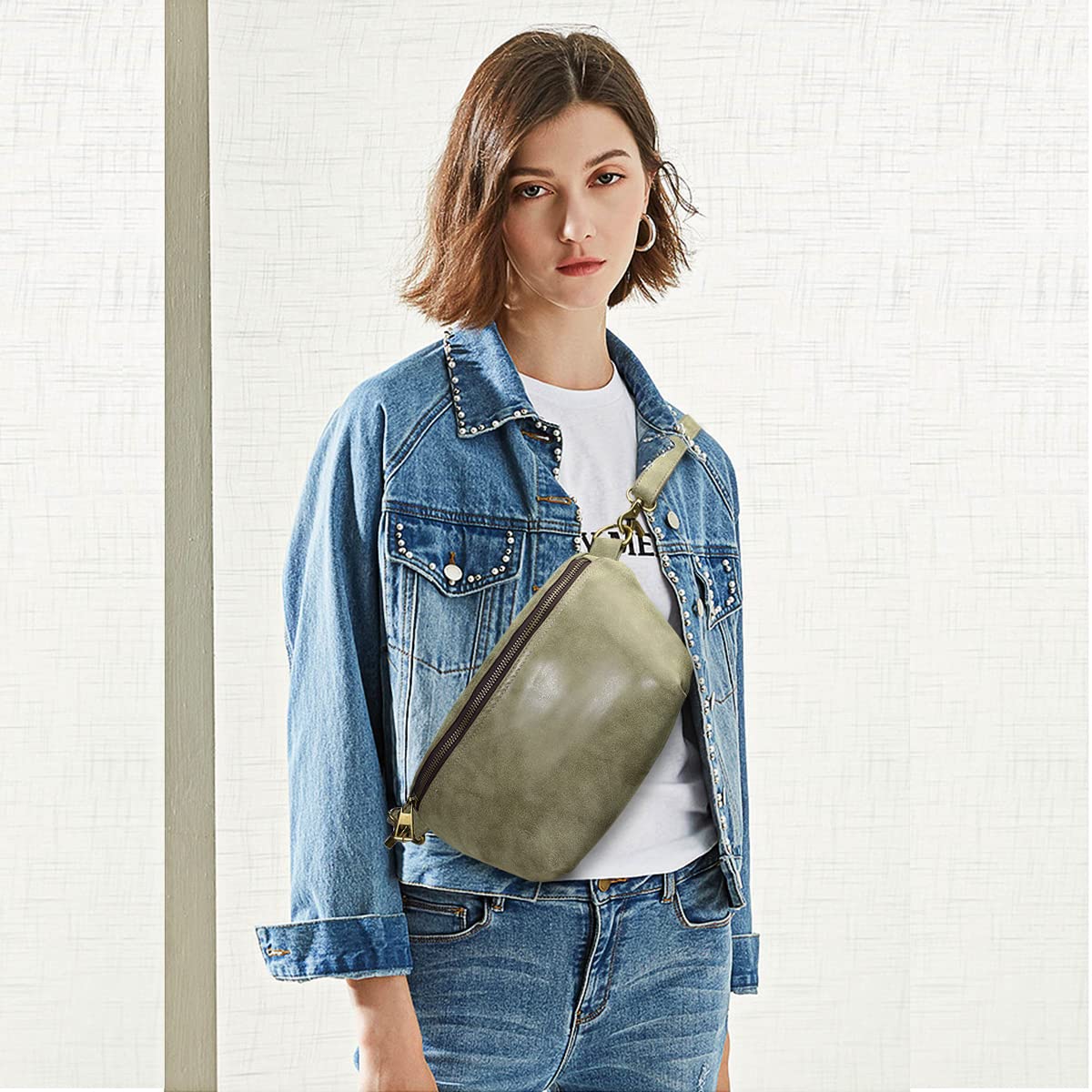 KL928 Small Waist Bag Fanny Pack Sling Crossbody Purses for Women Men