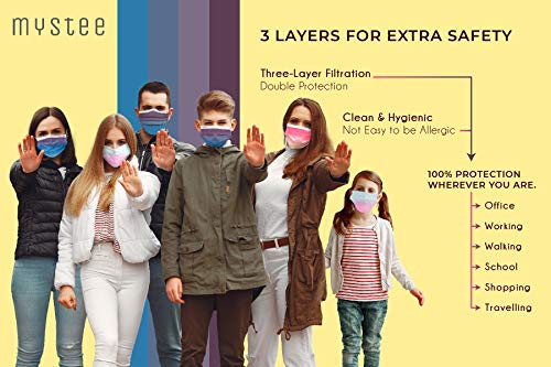 Mystee-2 15pcs Coloring Disposable 3-Ply Safety & comfortable Fashion Face Mask (Rose Gold)