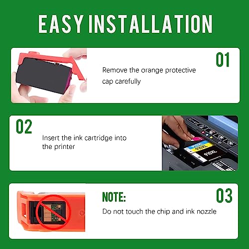 Valinkso 910XL Ink Cartridges Combo Pack Replacement for HP 910XL 910 XL Ink Cartridges Compatible for HP Officejet Pro 8020 8025 8028 8035 8022 Printer (4 Pack 910XL Ink Cartridges Combo Pack)