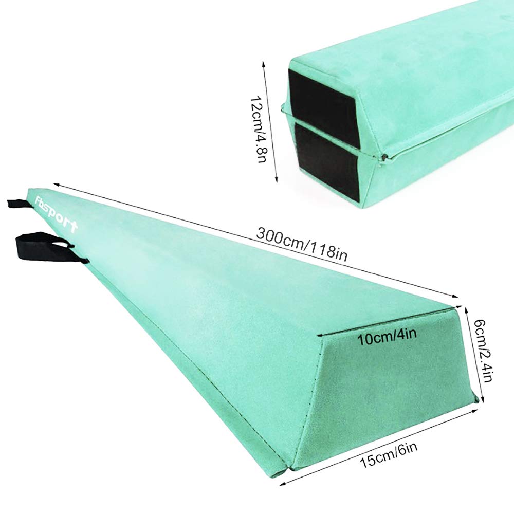 FBSPORT 10ft Balance Beam: Folding Floor Gymnastics Equipment for Kids Adults,Non Slip Rubber Base, Gymnastics Beam for Training, Practice, Physical Therapy and Professional Home Training