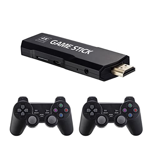 Gift Plug & Play Children Games Consoles 128G/64G/32G 4K Game Stick Retro Video Games Console Wireless Controller Built in 40000 Games for PS1 boy Gift (Color : 32G 3.5K Games, Size : 1)