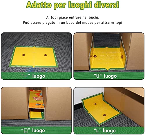 Mouse Glue Trap, Extra Large Rat Glue Traps, New Version Strongly Adhesive, Best Peanut Butter Scented Mouse Traps Glue Board for Mice & Rodent &Pests & Bug & Ant & Spider 10 Pack