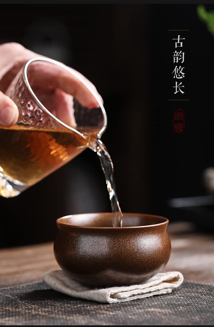 Handmade Tea Cup,Tea Cup Set of 5,Kung Fu Tea Cup,Tea Cup Without Handle,Small teacups Bulk,Traditional Chinese Tea Cup
