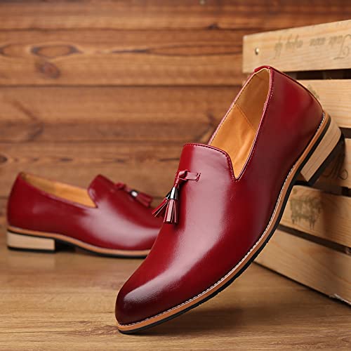 Fashion Style Men's Breathable Tassel Comfortable Business Slip On Work Leisure Solid Color Formal Casual Shoes Men