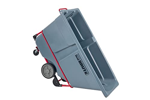 Rubbermaid Brute Tilt Dump Truck/Trash Cart/Garbage Collection/Recycling, 1 Cubic Yard, Standard Duty, 1,250 lbs., Gray, Distribution Centers/Warehouse/Manufacturing/Stadiums