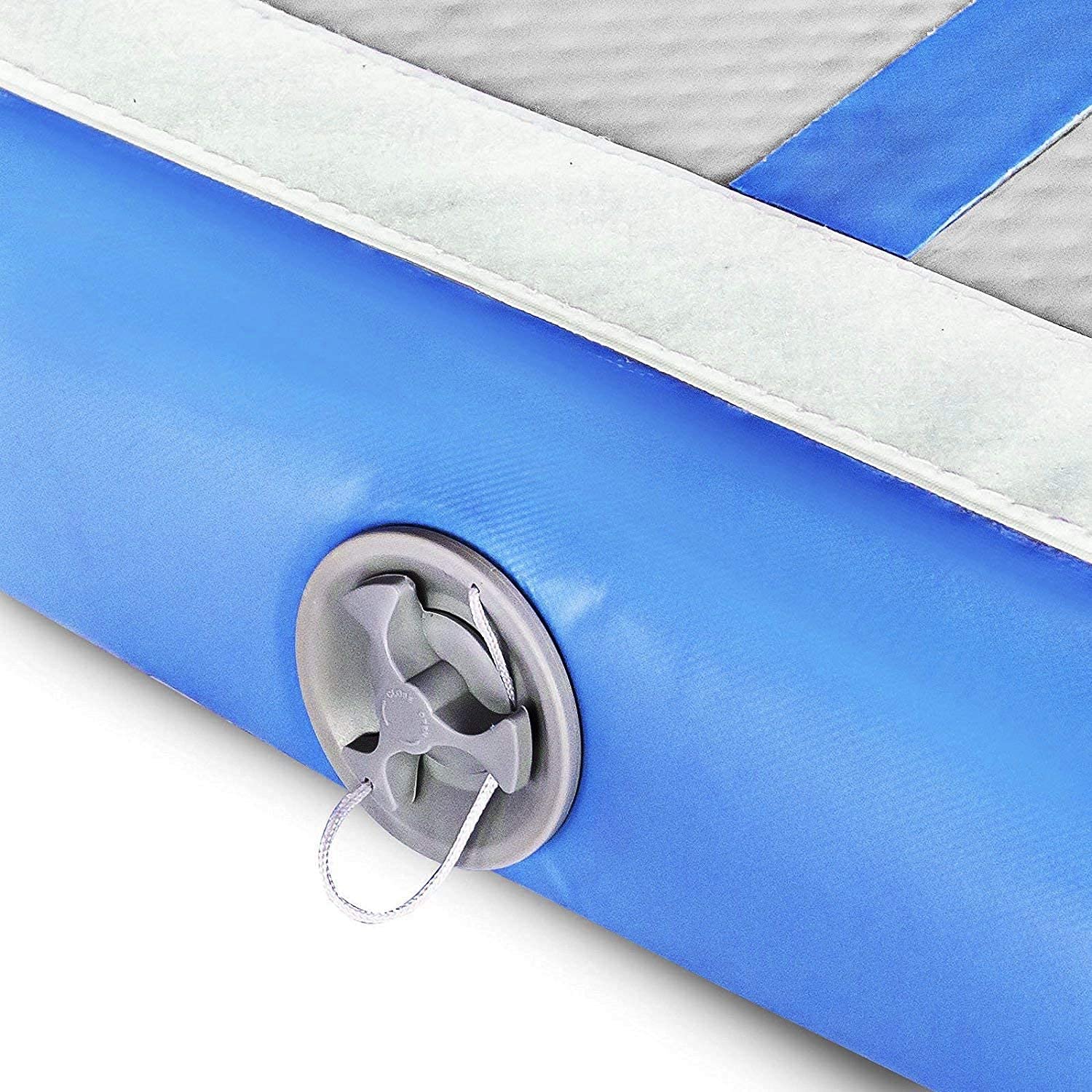 FBSPORT Inflatable Air Gymnastics Mat Training Mats 4 inches Thickness Gymnastics Tracks for Home Use/Training/Cheerleading/Yoga/Water with Pump