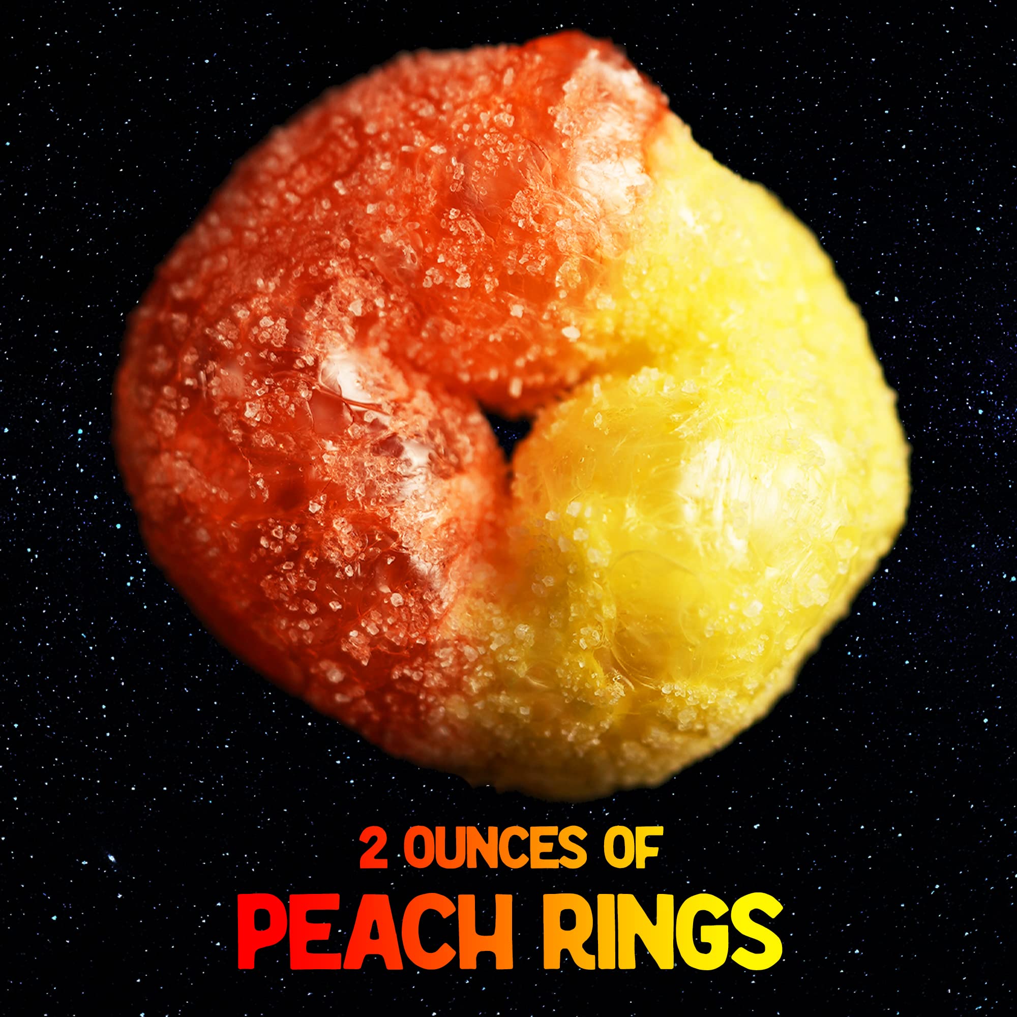 Freeze Dried Candy Variety Pack - Small Sample Pack with 4 Kinds of Freeze Dried Candy - Freeze Dried Cosmic Crunchies, Peach Rings, Moon Clouds and Caramel Apple Comets Shipped in Box for Protection