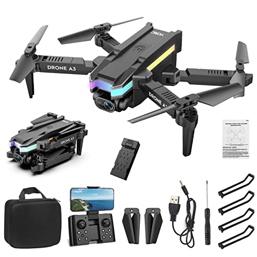 Vetitkima Drones with Camera for Adults, Mini Drone with Dual 4k Hd FPV Camera Remote Control Aircraft with Altitude Hold Headless Mode
