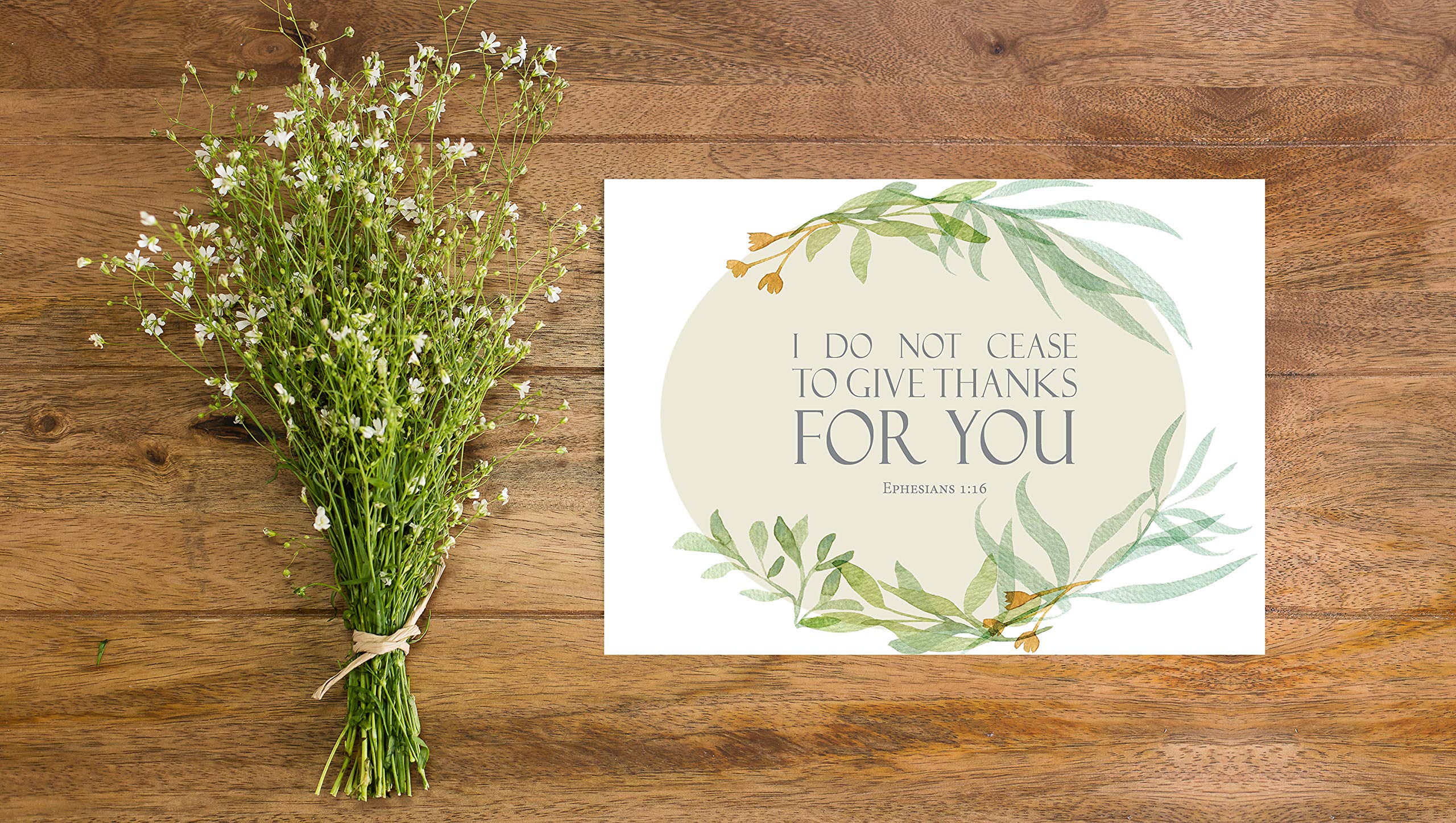 Thank You Inspirational Greeting Cards with Scripture - Pack of 24