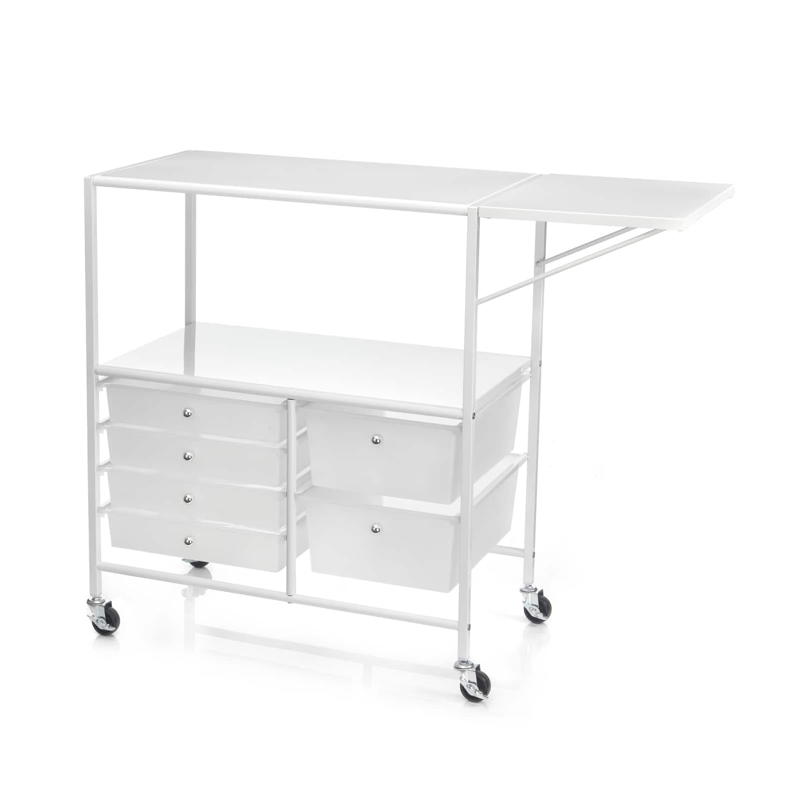 Essex Drawers & Rolling Storage Cart with Tray by Recollections, White