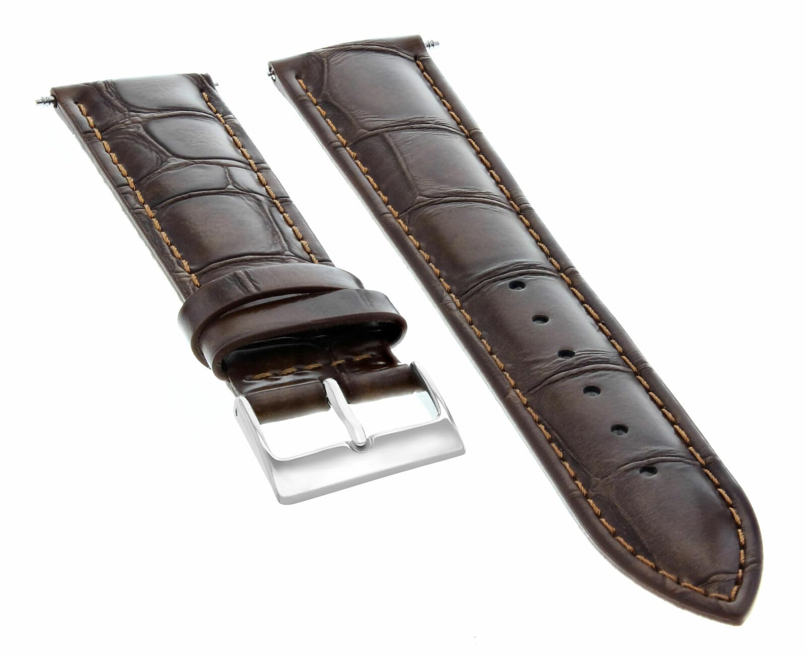 Ewatchparts 17-24MM GENUINE LEATHER STRAP WATCH BAND FOR IWC PILOT PORTUGUESE