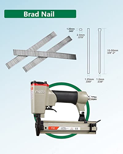 meite F19 18 Gauge 3/4-Inch Galvanized Brad Nail Ideal for Upholstery, Trims, Molding, Woodworking 5,000 PCS/Box (1 Box)