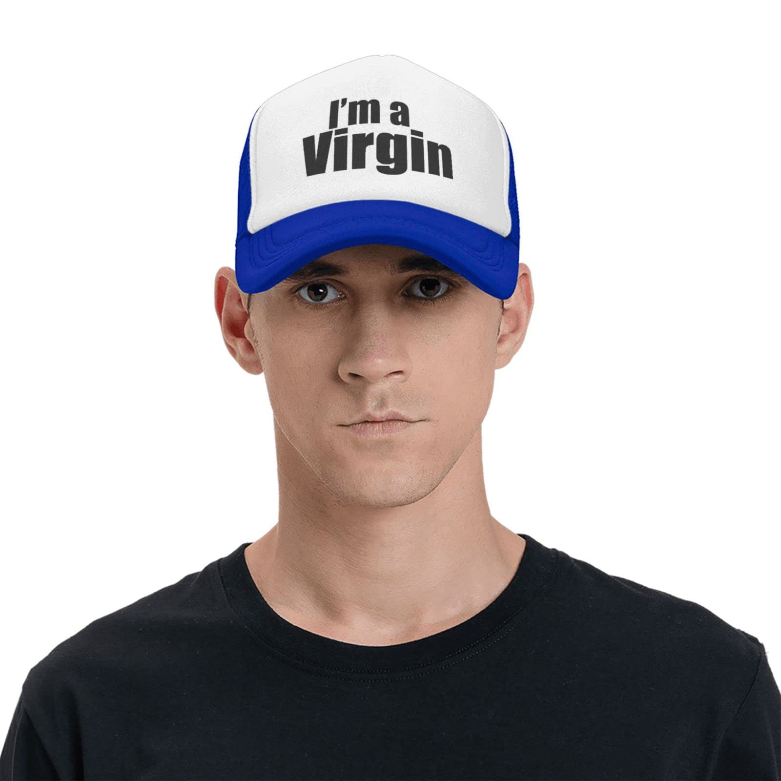 KMIVQGE Trucker Hat,Adjustable Mesh Cap,Unisex Baseball Hat,Suitable for Sports,Fishing,Travel. Blue