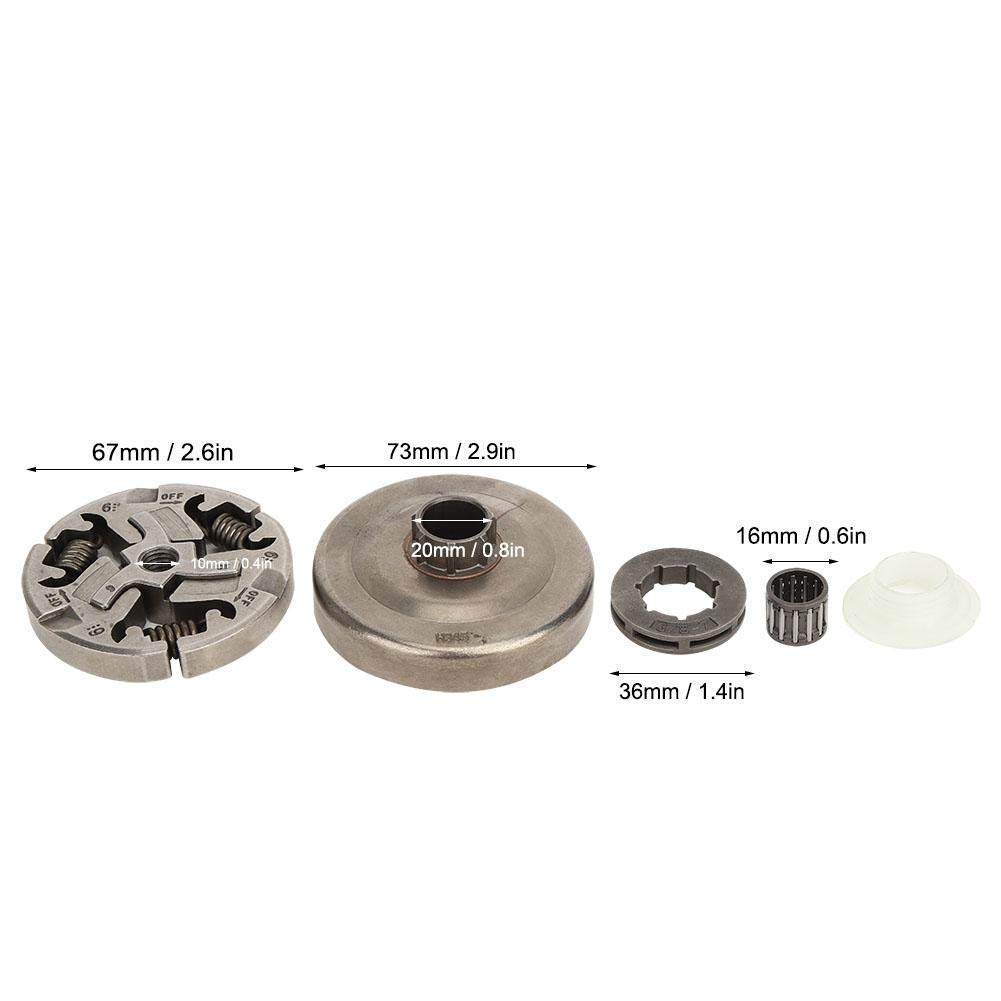 Fdit 3/8in 7 Teeth Chainsaw Clutch Drum Sprocket Clutch Drum for Husqvarna 355 357 357XP 359 EPA Chainsaw